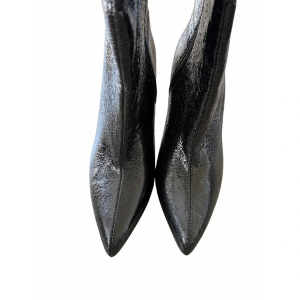 MIA | Shoes | Mia Black Patent Faux Leather Knee High Stiletto Boots ...